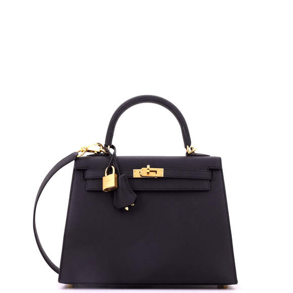 Hermes | Bags | Hermes Kelly 25 Black Epsom With Gold Hardware | Poshmark